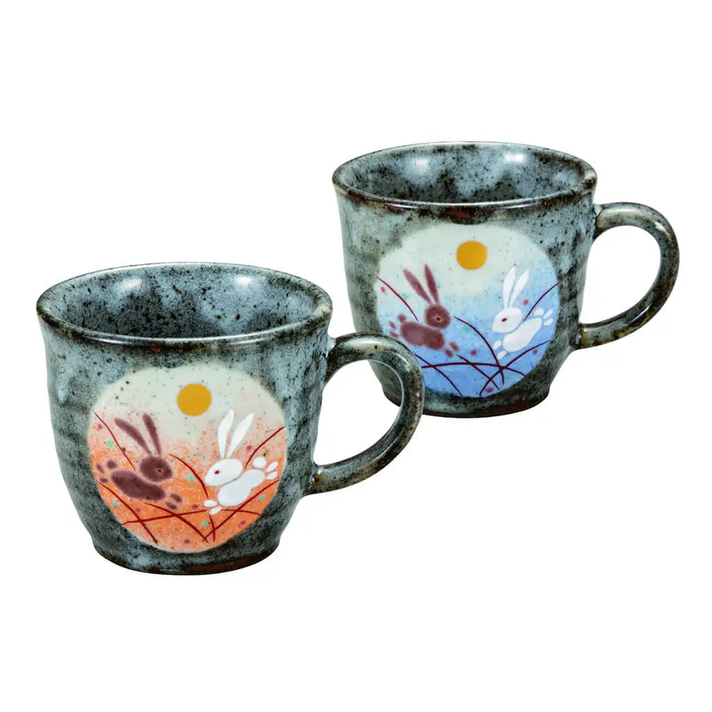 Kutani Jumping Rabbit Mug Pair- Link in Japan