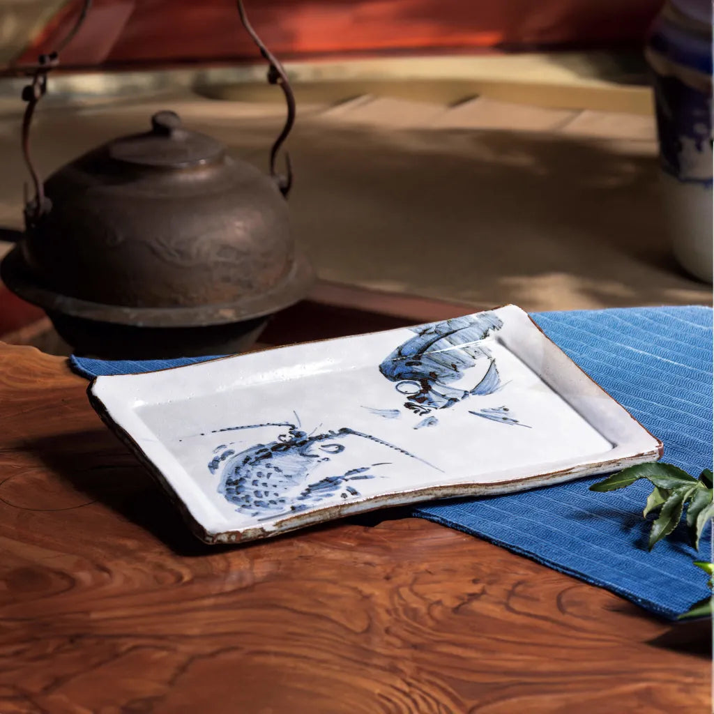 Masato Tanaka Kutani Large Plate - Link in Japan